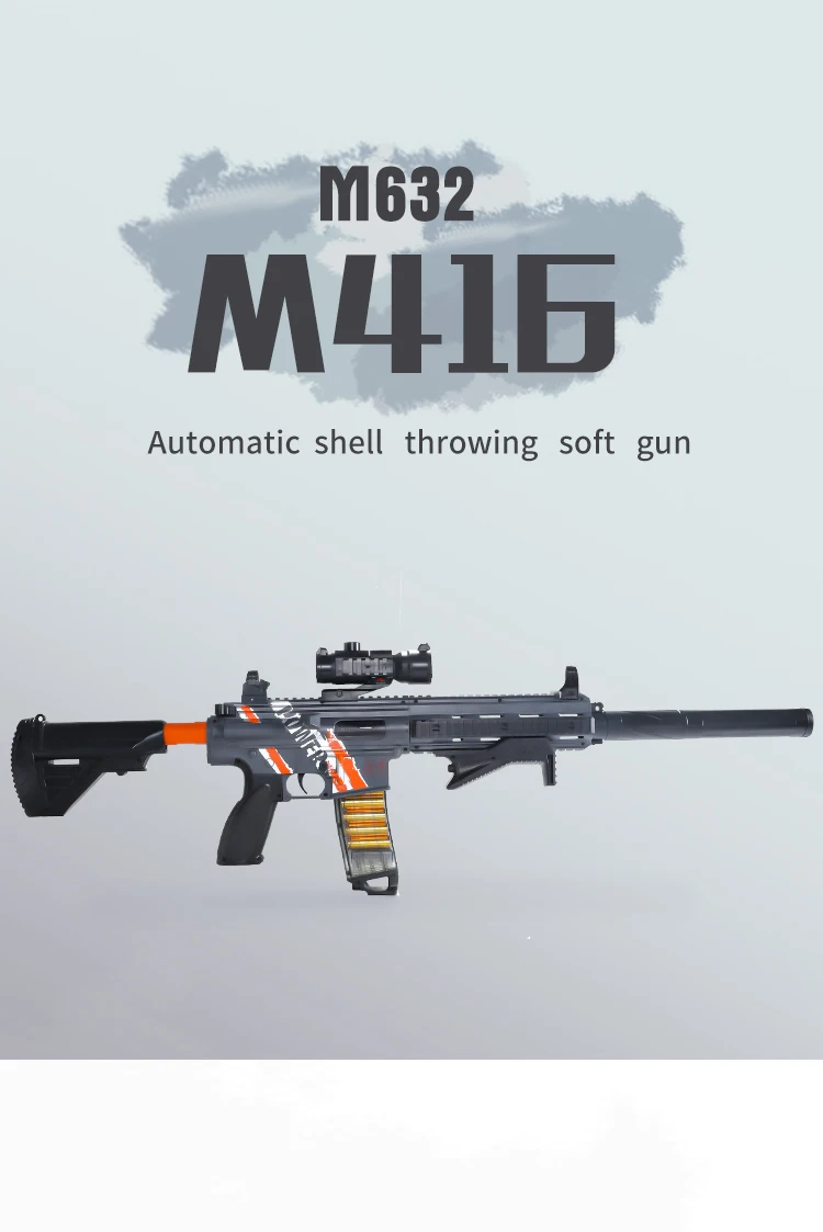 Factory Customization M416 Plastic Shooting Shell Ejecting Airsoft Gun ...
