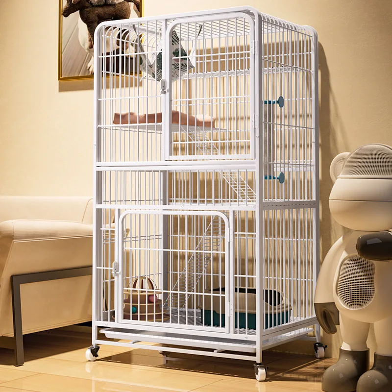pet square folding foldable 3 layer xxl big cat cage villa indoor ...