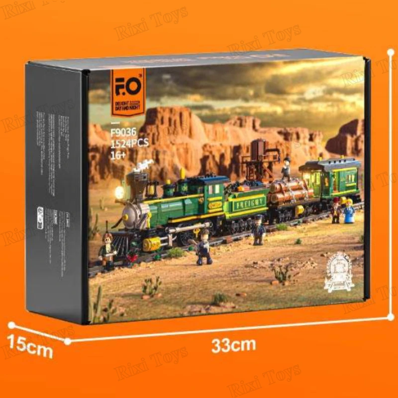 Funwhole F9036 Train Series Western Freight Green Train Model Toy Gift ...