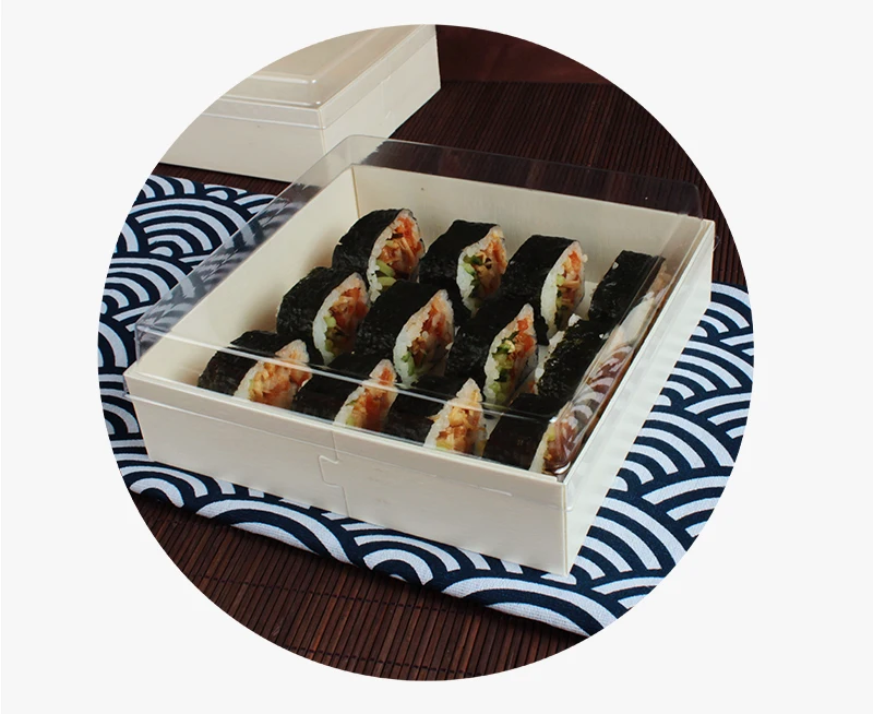 Biodegradable Wooden Food Containers - Perfect for Sushi & Pastry
