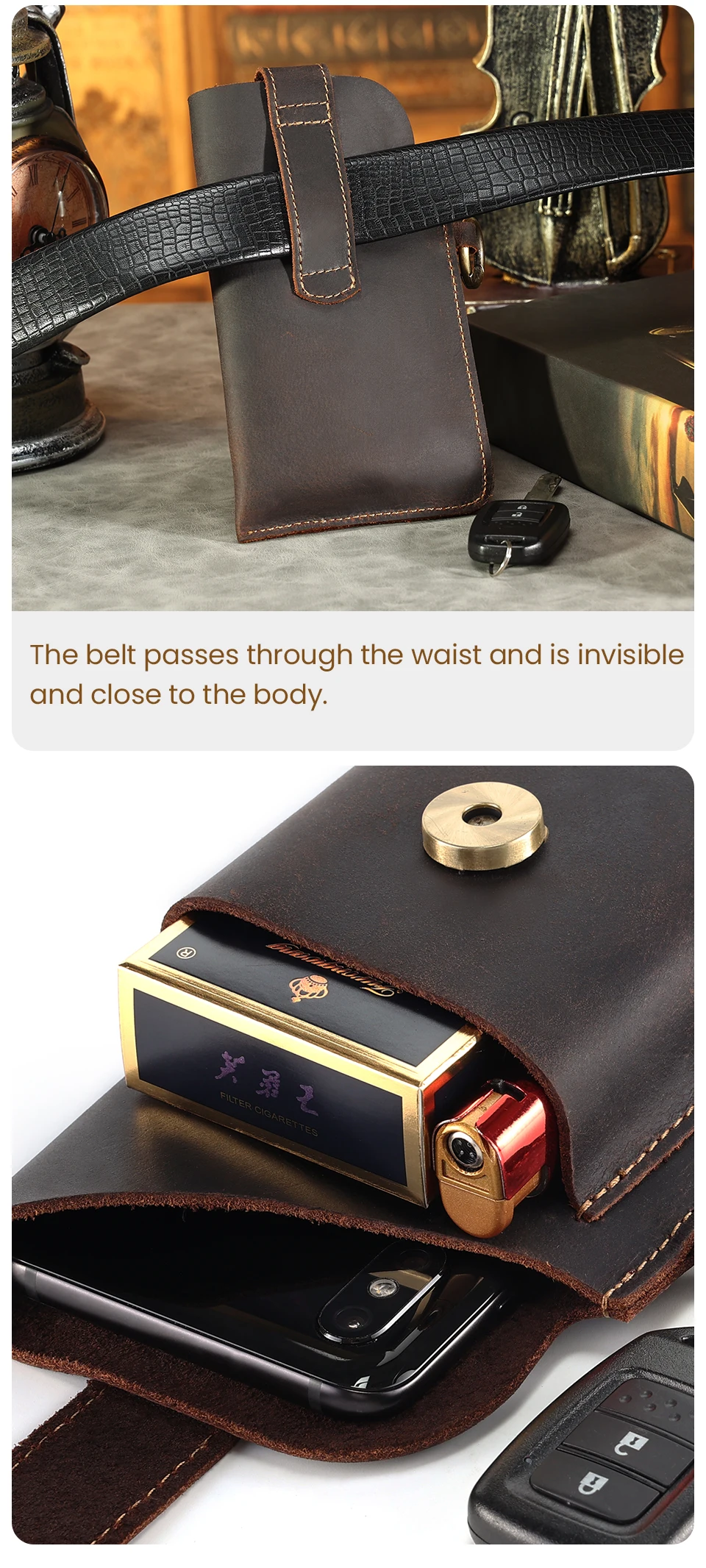 Fashion Custom Igh Quality Real Leather Multifunctional Mobile Phone ...