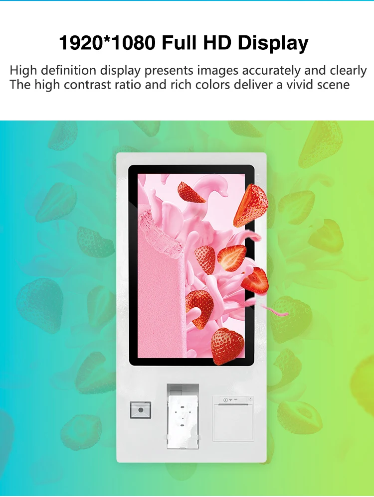 24 Inch Interactive Self Service Payment Automatic Touch Screen Kiosk ...