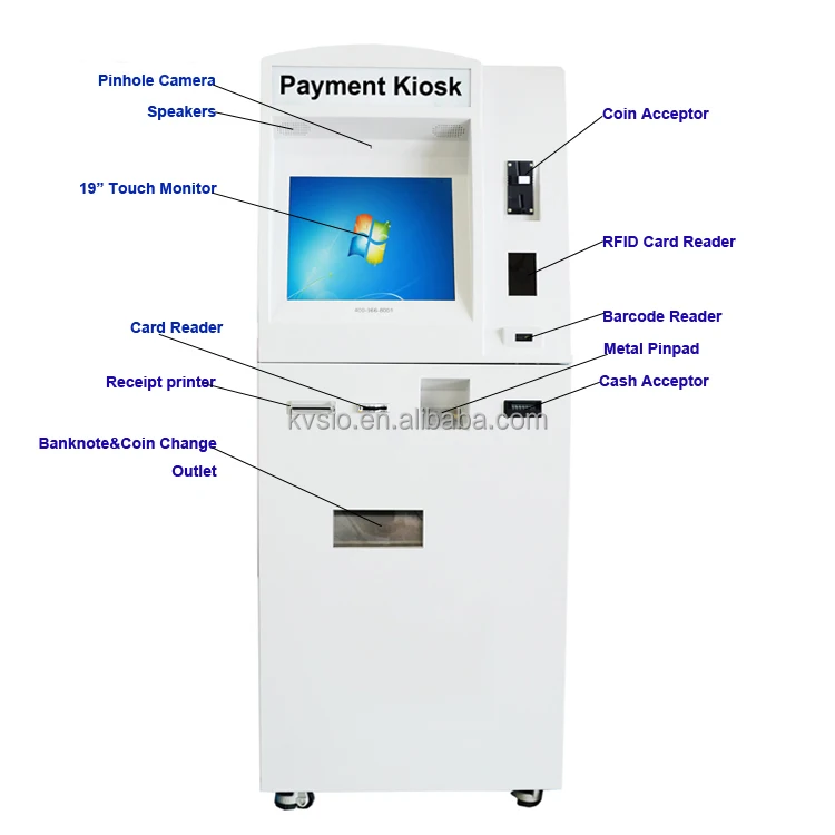 Cash Payment Atm Kiosk Self Service Foreign Currency Exchange Machine ...