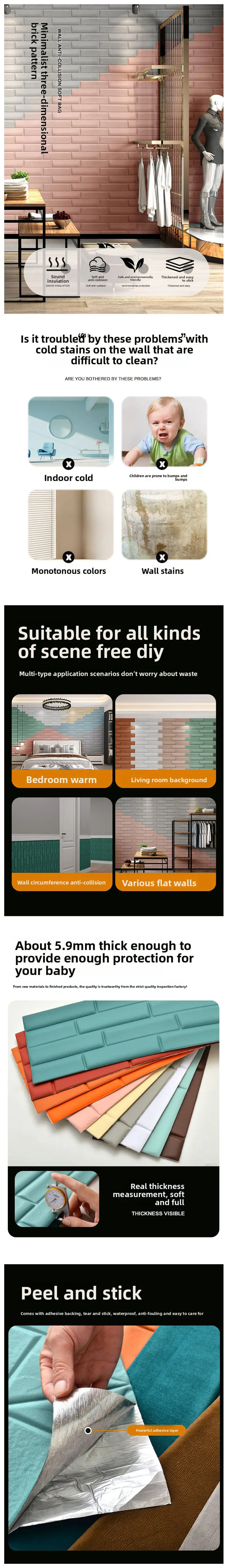 Modern Urban Style 3D Fluted Velvet Leather Wall Panel Soft Leather ...