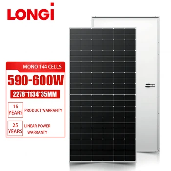 Longi Solar Panels Pv Modules Hi-mo X6 Lr5-72hth590-600w Frame 35mm ...
