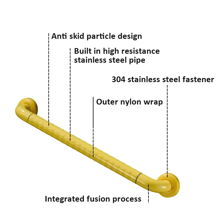 Bathroom Safety Anti-fall Handrail Stainless Steel Handle Anti Drop And ...