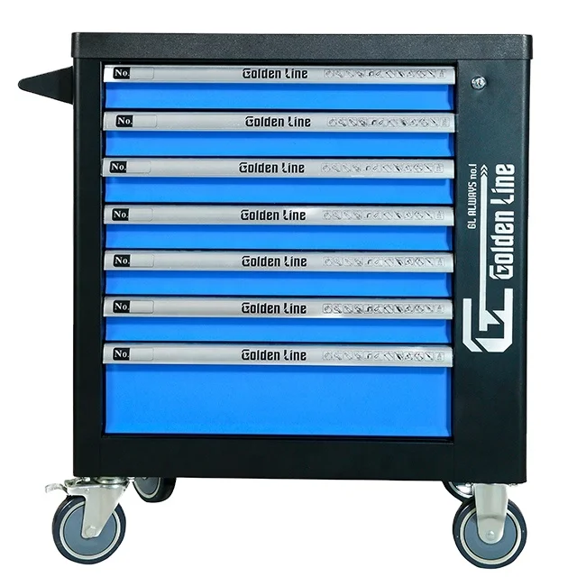 Customizable Stylish Black Metal Rolling Tool Trolley OEM