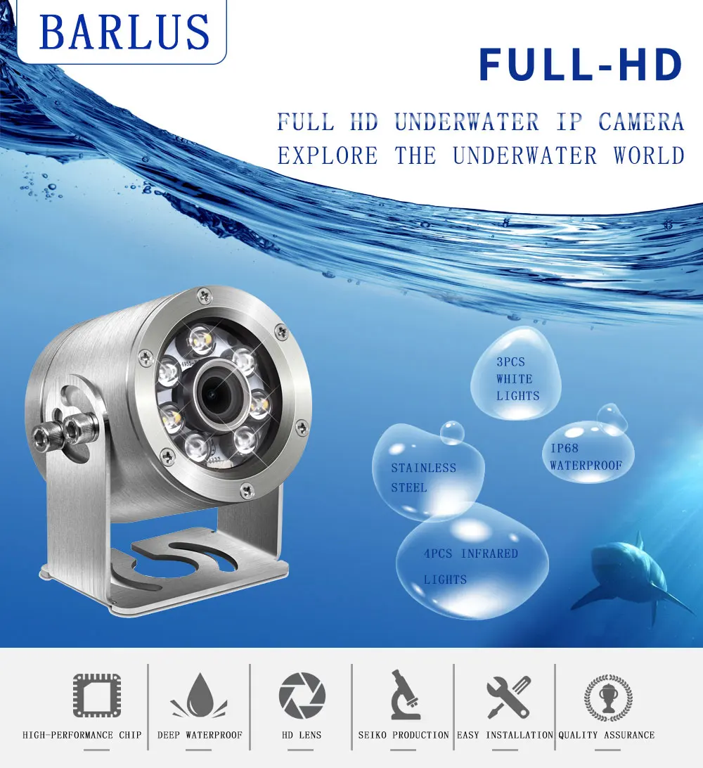 Ip68 Underwater Pond Industrial Webcam Stainless Steel Underwater 8 ...
