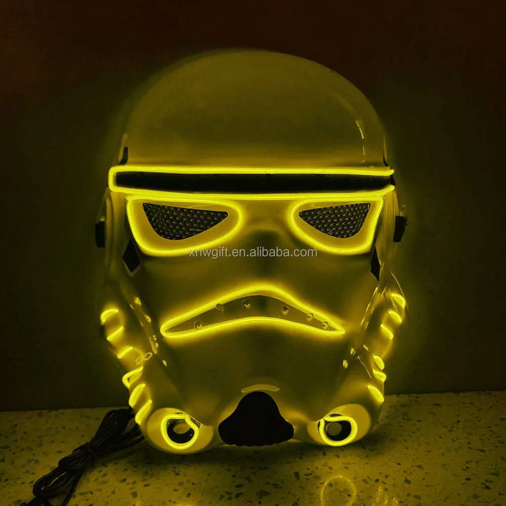 Storm Trooper Neon Green Light up Star War Stormtrooper Mask Halloween ...