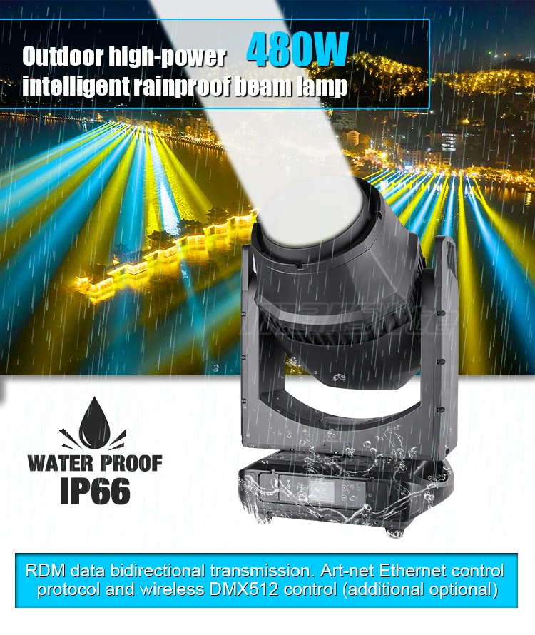 Marslite IP66 Rotating Outdoor Sky Beam Search Light 480W