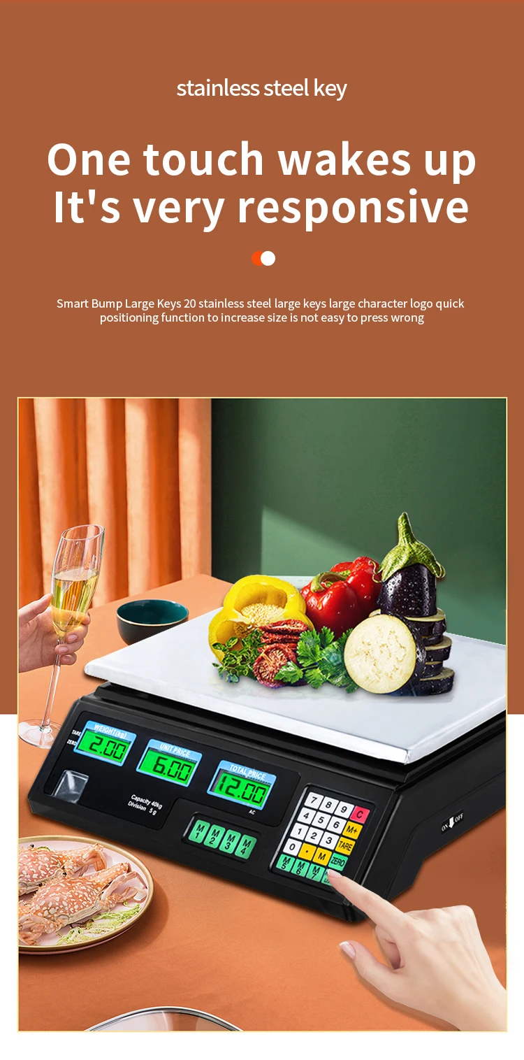 Digital Pricing Scale 40kg Counting Weighing Table Calculate Weight And ...