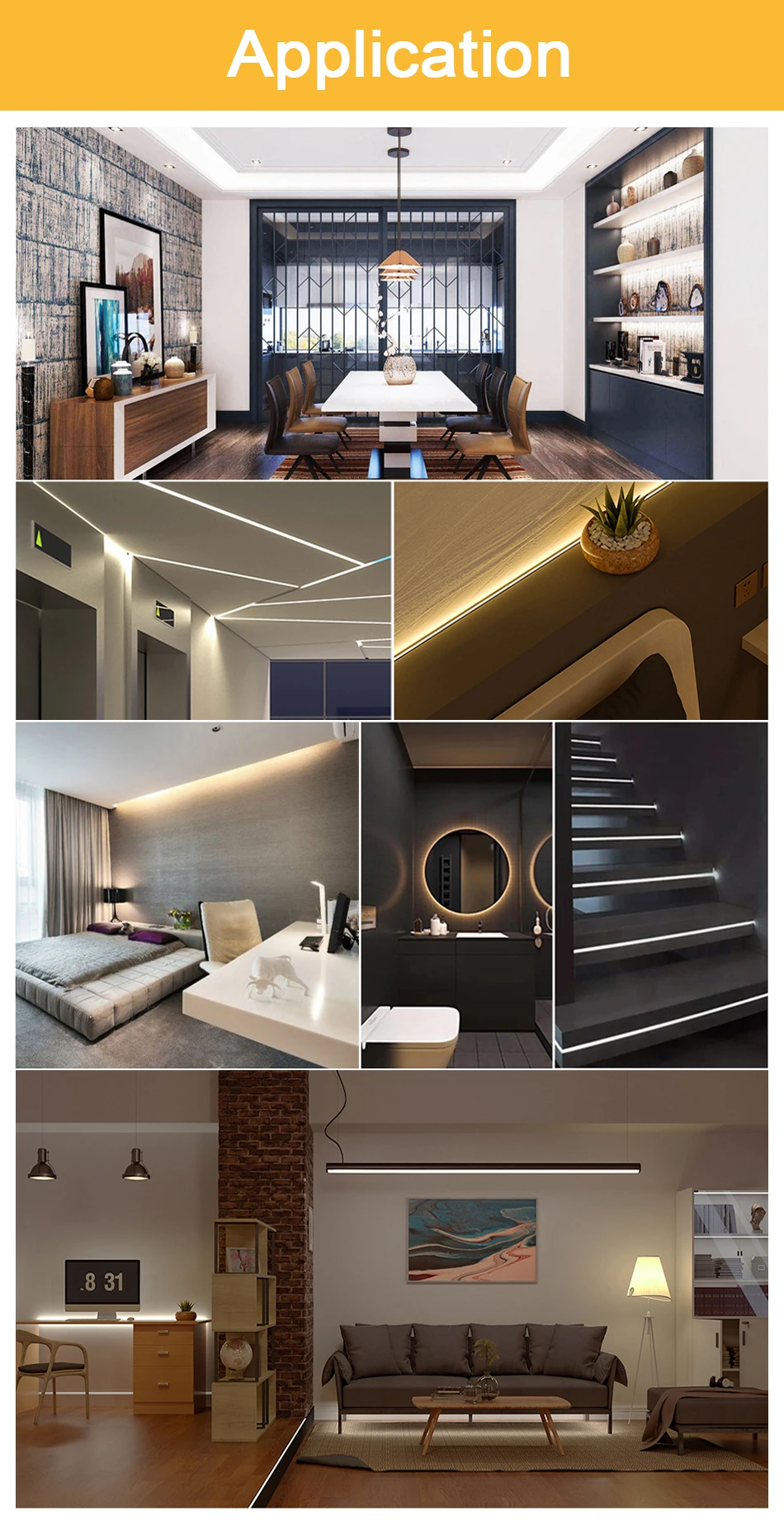 Coxo Dotless COB LED Light Strip - 12V 24V Customize Color