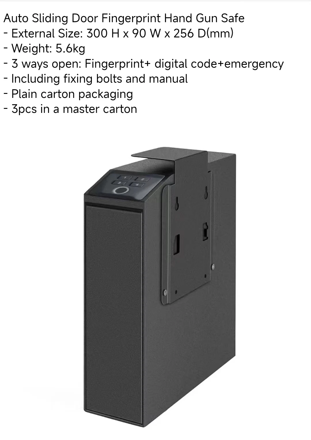 Automatic Pulling And Hanging Gun Box Hidden Safes For Home Biometric ...