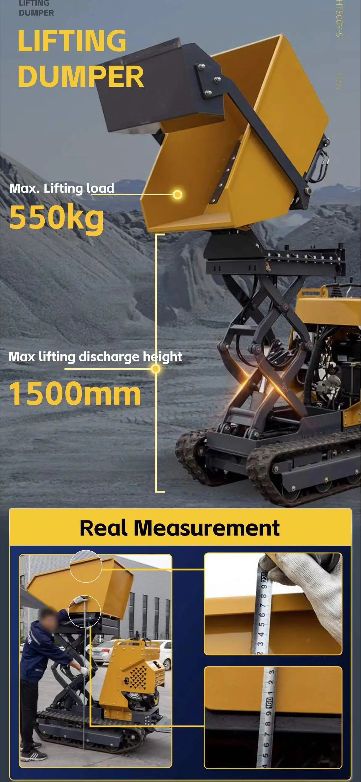 Mini Crawler Lift Dumper Transporter For Sale Hydraulic Mini Dumper ...