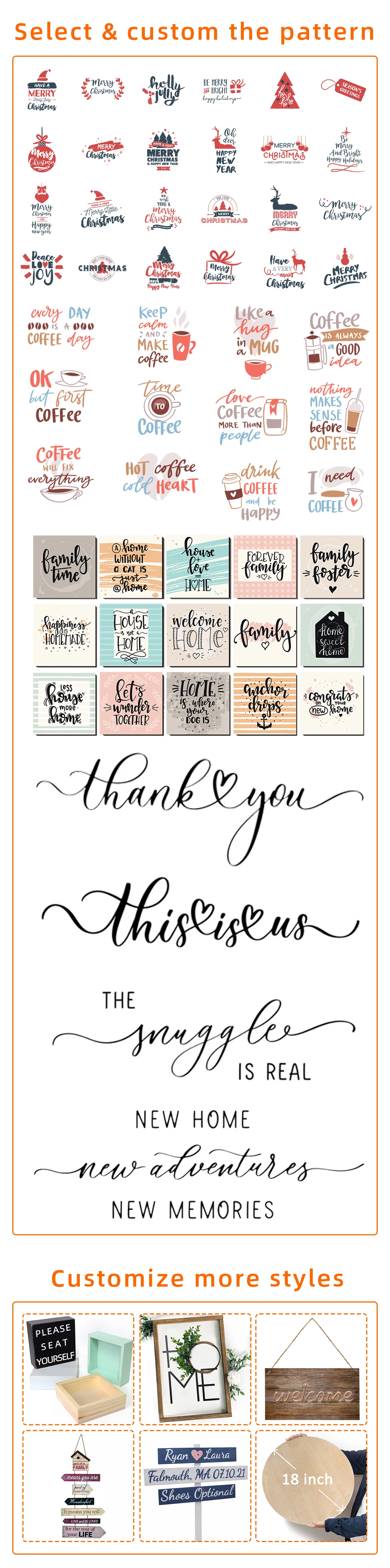 Sublimation Letter Wood Sign Plaques Porch Wooden Wood Crafts Blanks ...