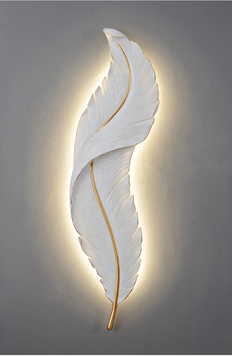 DGLUX Modern Luxury Feather Design Interior Hotel 3-Color Led Dimming ...