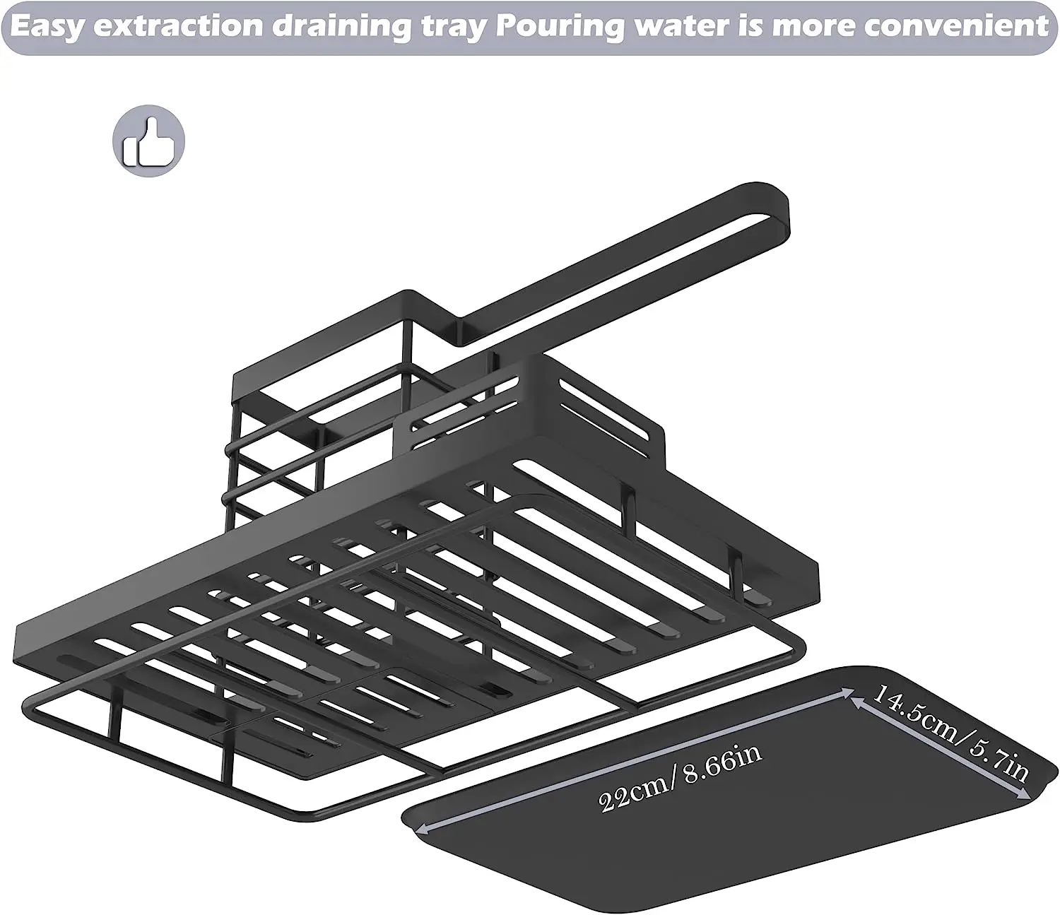 Washing up Caddy Kitchen Sink Caddy Organiser Sink Caddy (black ...
