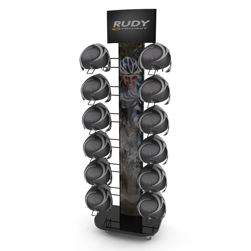 Custom Wholesale Removable Metal Rack Motorcycle Helmet Display Stands ...