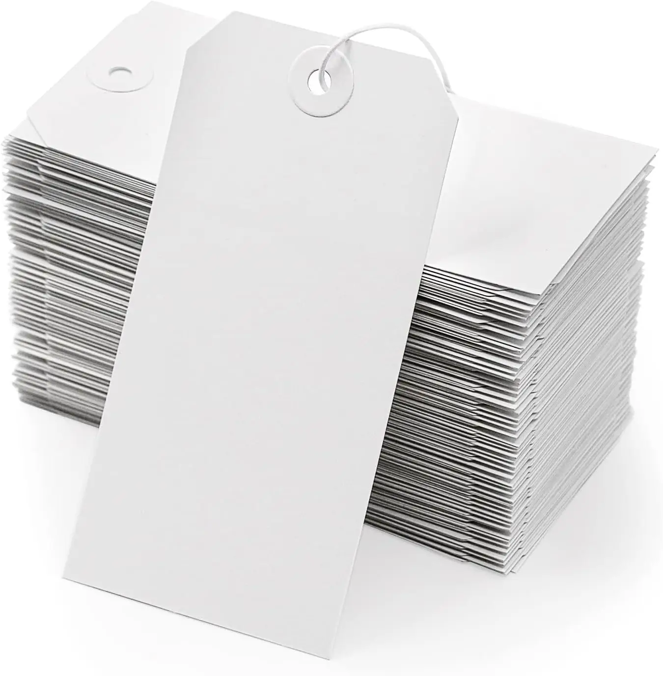 Recyclable White Blank Shipping Labels Solid Hole Marking String Line ...