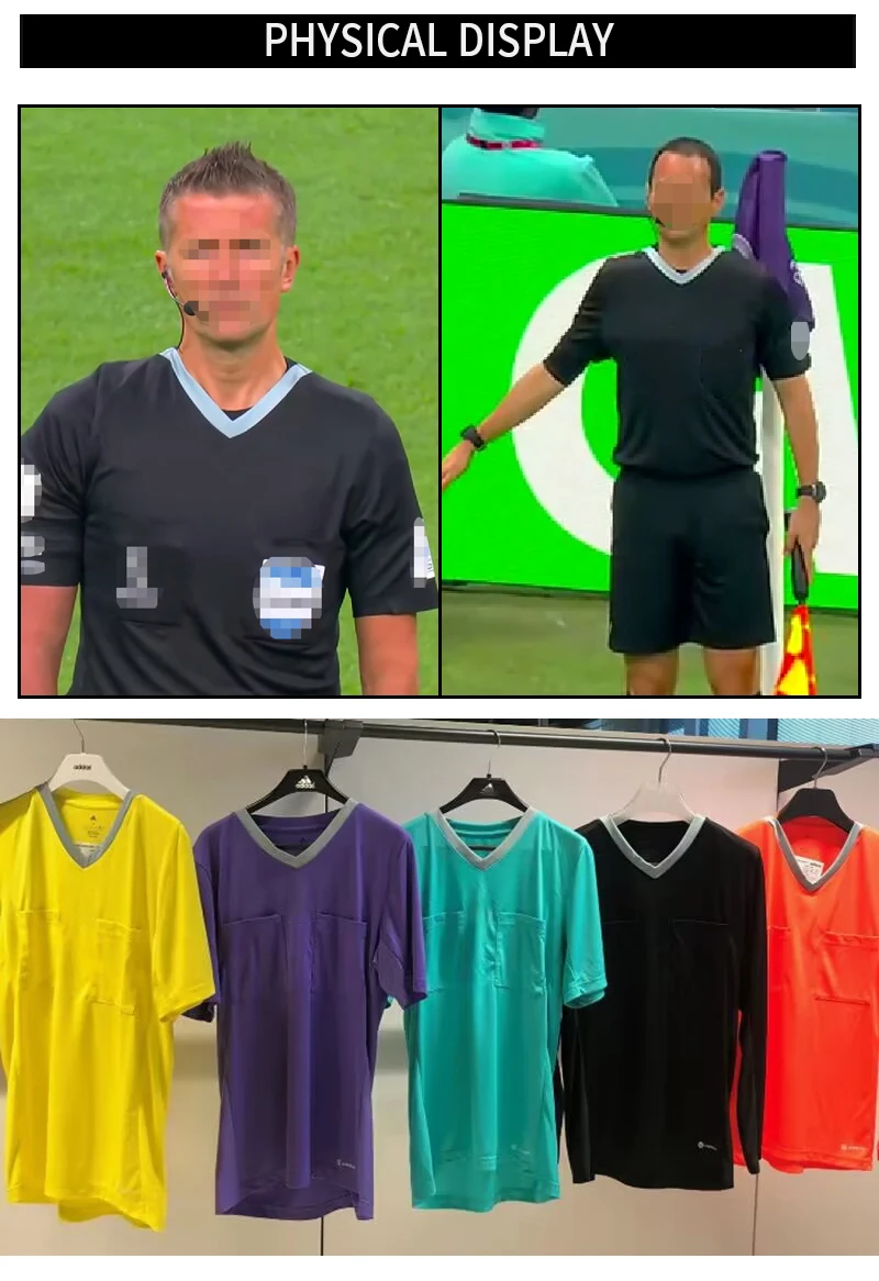 2022 New Style Customize Polyester Soccer Referee Uniform Football ...