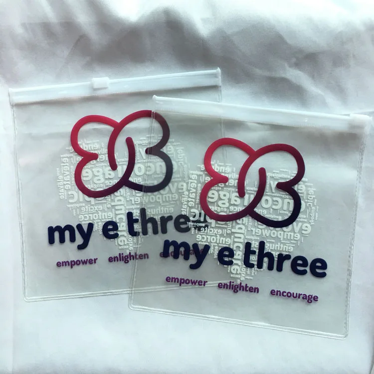 Custom Print Logo Plastic Ziplock Pouch Zip Lock Pvc Small Square ...