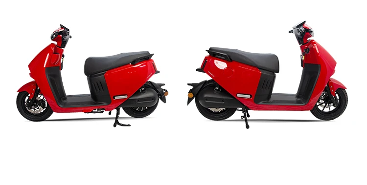 Red Electric Motorcycle Motors Brushless 2 Wheels Lady Electric ...