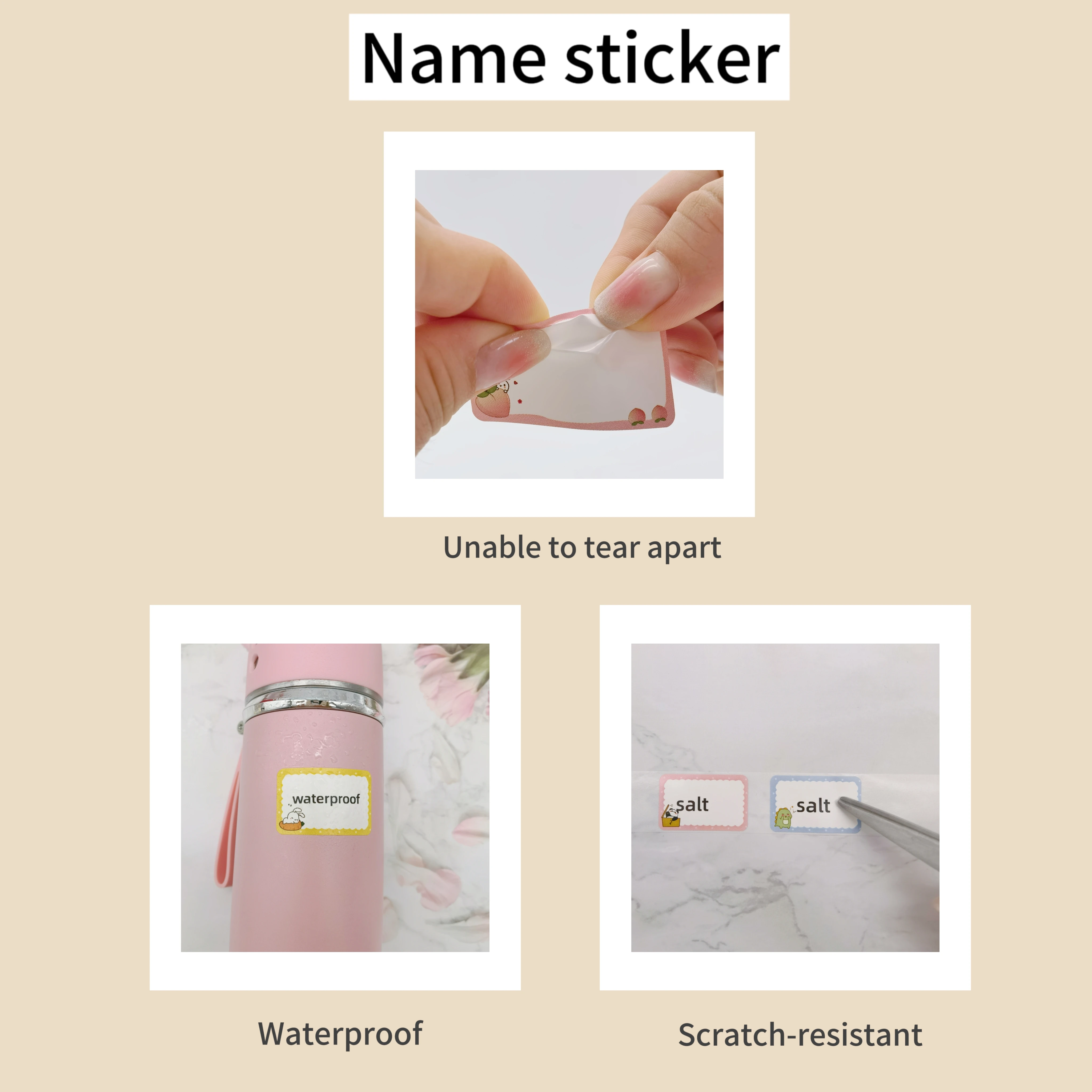 Cute Adhesive Labels 25mm*40mm - Perfect for Kids & Schools