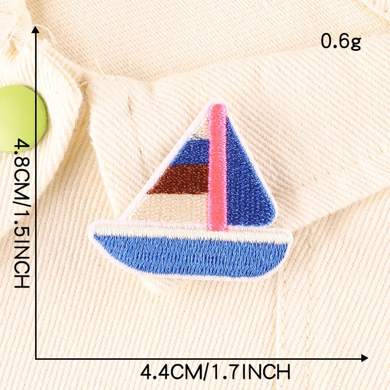 Computer Embroidered Sports Series Roller Skating Sailboat Iron On ...