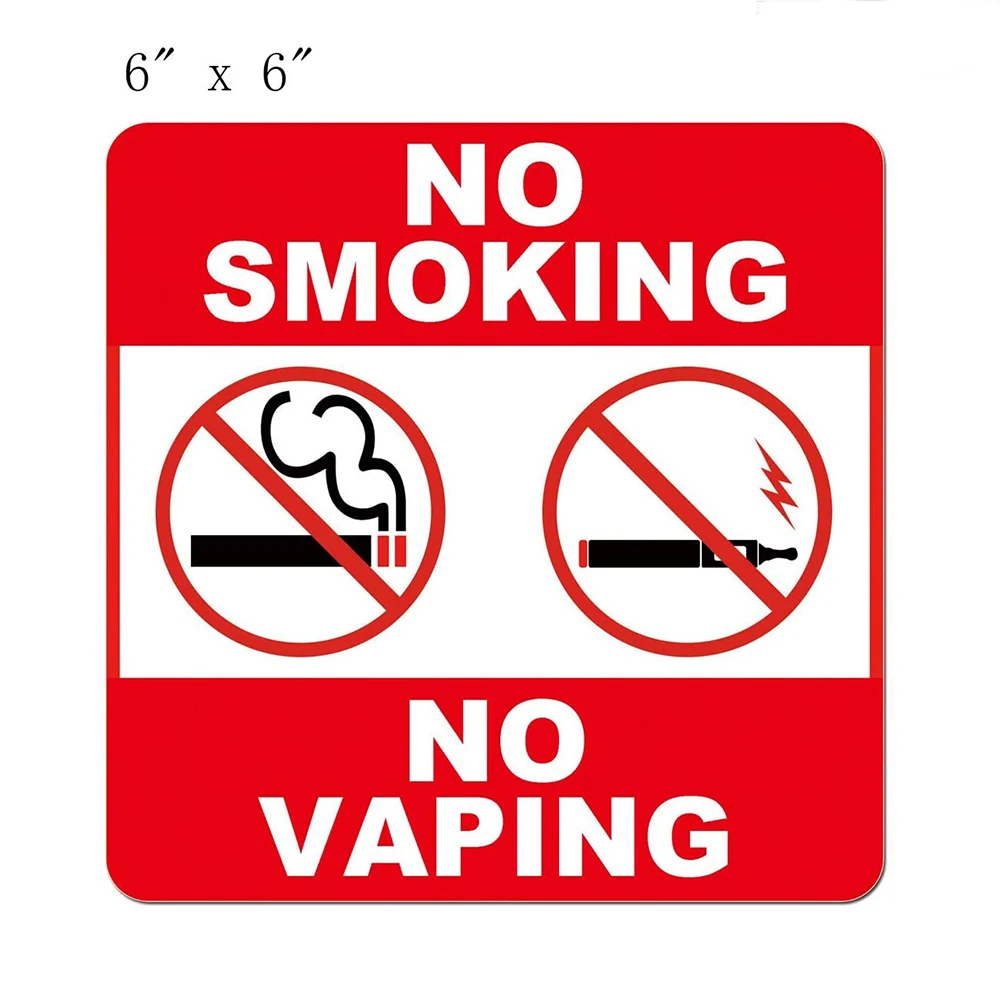 Waterproof Vinyl Decal No Smoking No Vaping Sign No Smoking Window ...