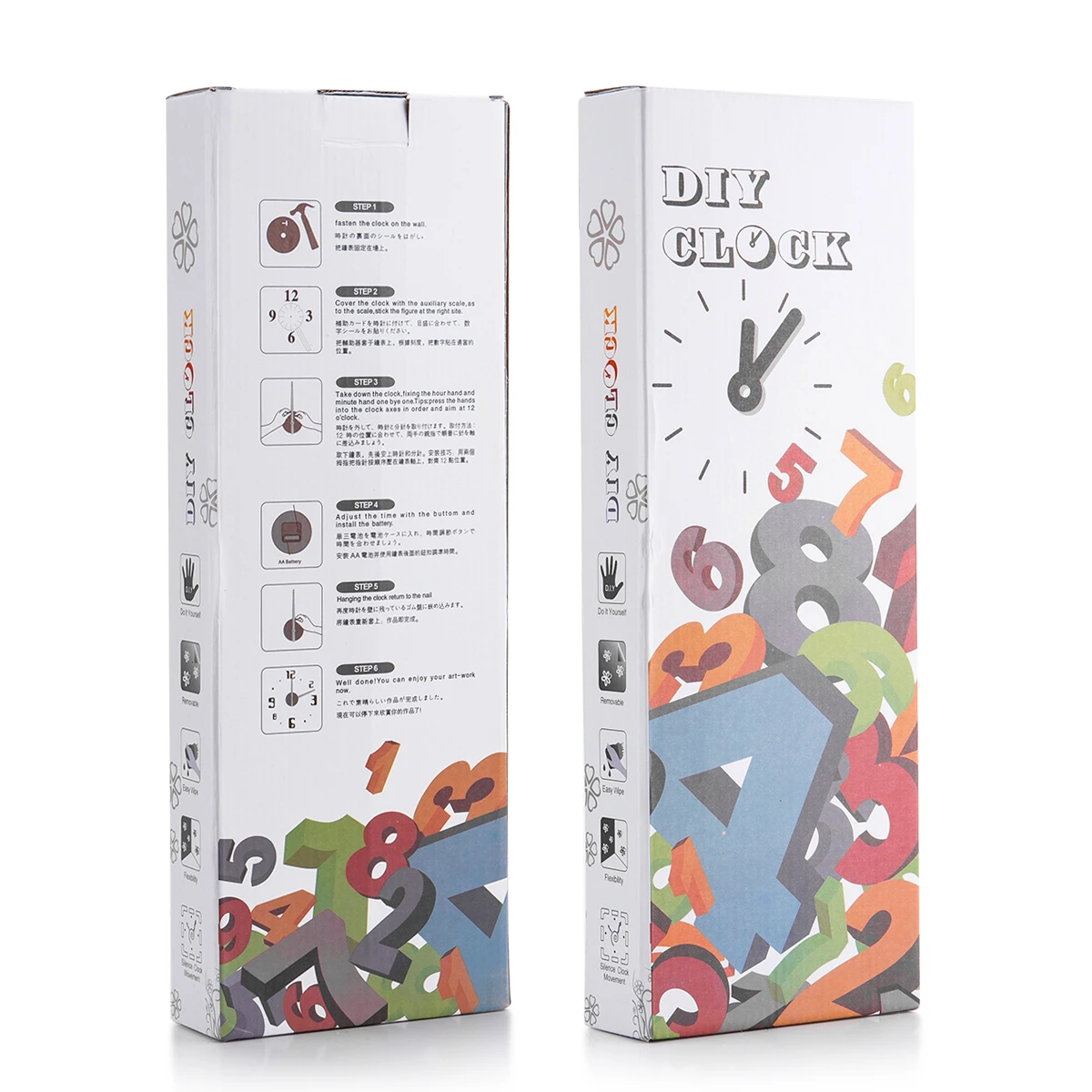 Modern Design Silent Acrylic 3d Big Size Wall Clock Mirror Sticker Diy ...