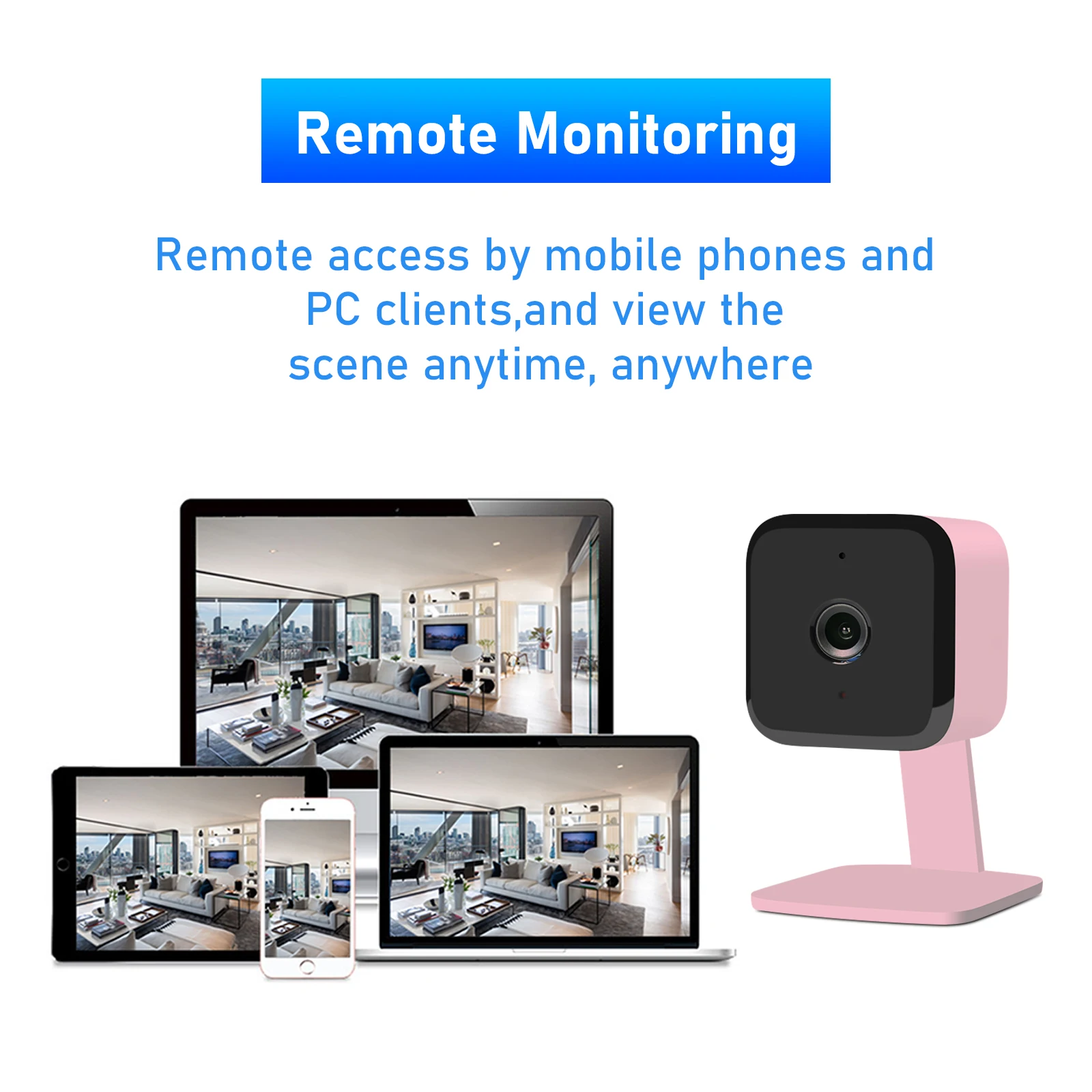 Jidetech 3mp Dual Wi-fi Ip Camera With Motion Detection Indoor Desktop ...