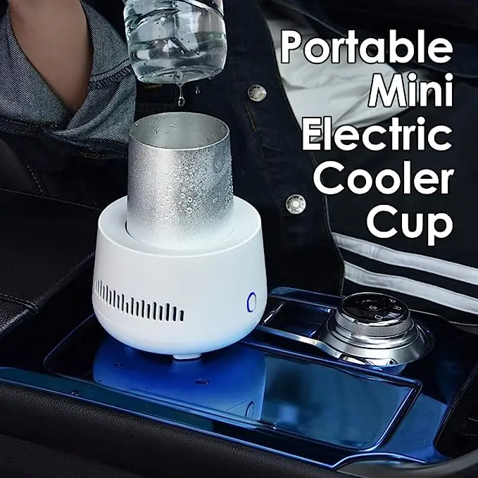 Small Cooling Cup Mini Can Fridge Desktop Fridge Small Cooler Car ...