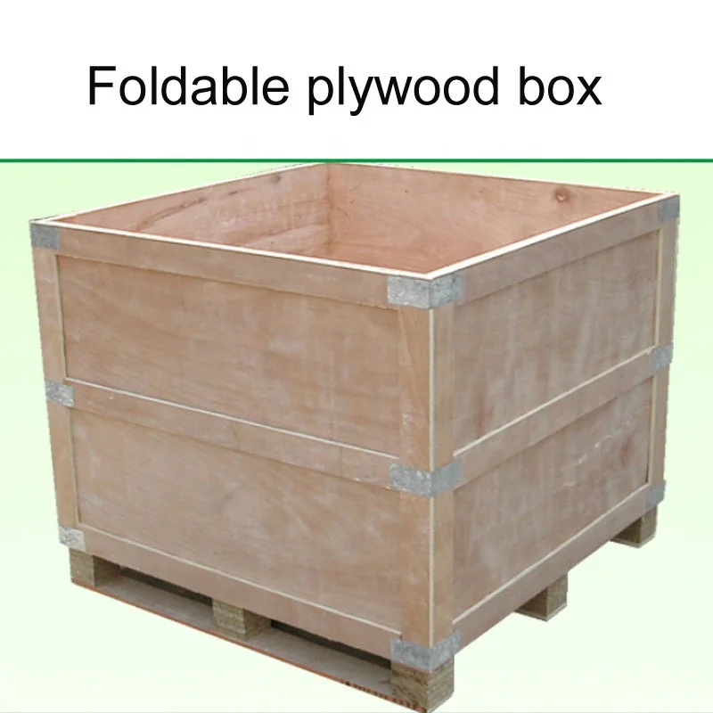 Custom Collapsible Plywood Box Foldable Wooden Plywood Box For Shipping ...