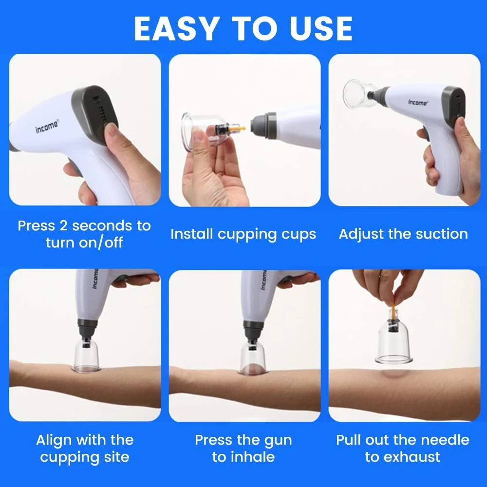 Home Use Portable Electric Cupping Therapy Set 24 Pcs Machine With Pump ...