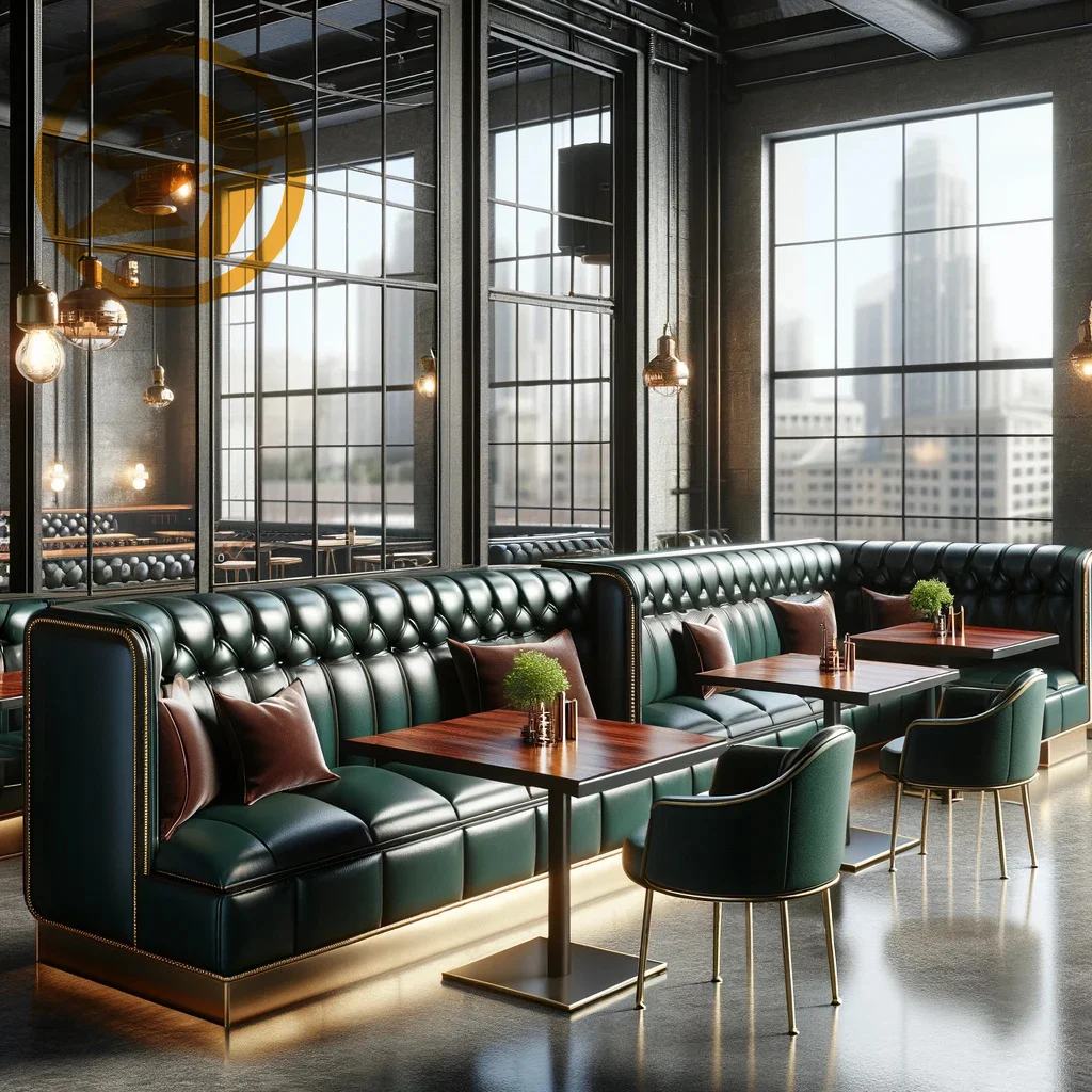 Light Luxury Modern Fast Food Coffee Shop Booth Seating Restaurant Sofa ...