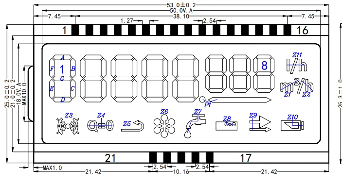 Custom Large Segment Lcd Module 4 Digit 7 Segment Lcd For Clock And Meter Buy Remote Control