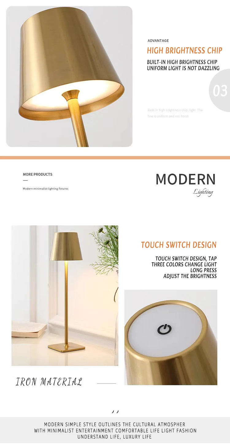 Modern European Design Hotel Decoration Led Table Light Zafferano ...