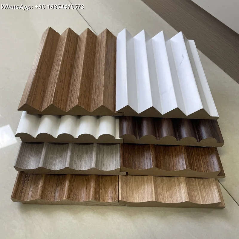 Cladding Wood Wall Panel Pvc Wall Panel Mdf Slat Wood Cladding Fluted ...