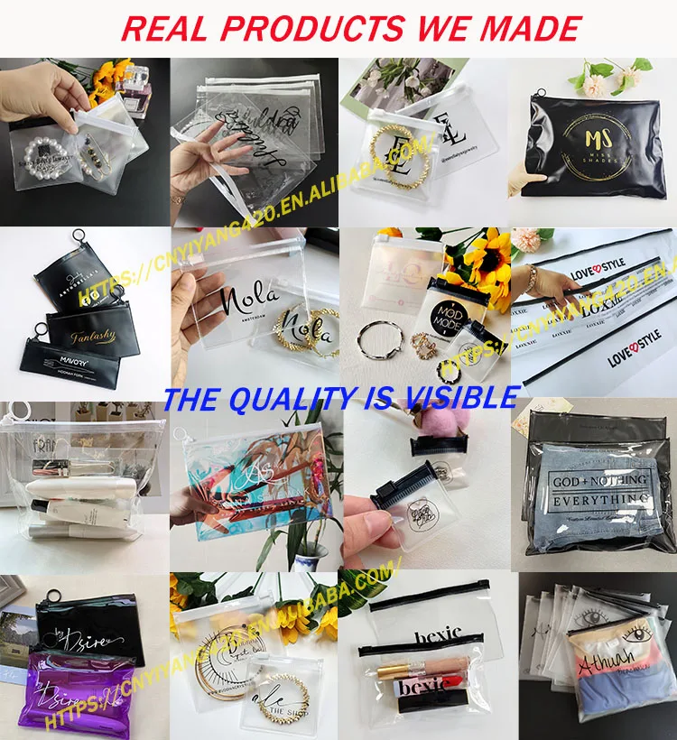 Custom Logo Plastic PVC Ziplock Bags for Hair Extensions