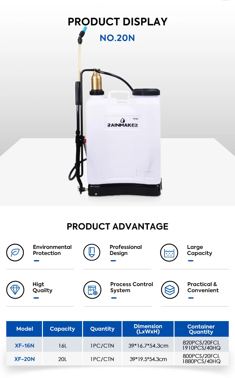 20 Liters Agricultural Plastic Backpack Hand Sprayer Garden Portable ...