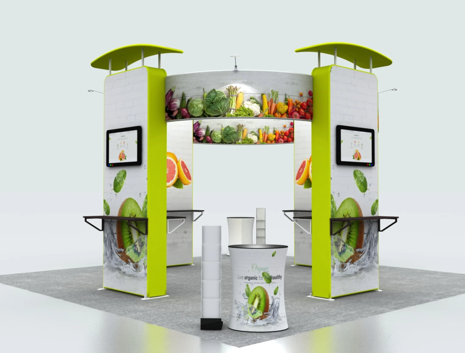 10x10ft Trade Show Booth Shelf Display Backdrop Banner Stand