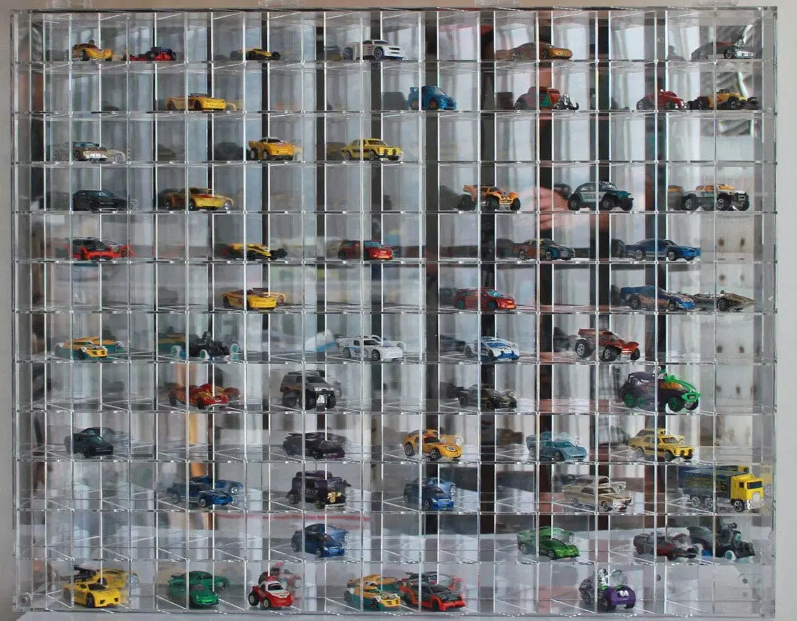 Clear Acrylic Display Case 1/64 Scale Hotwheels Toy Cars Display Box ...