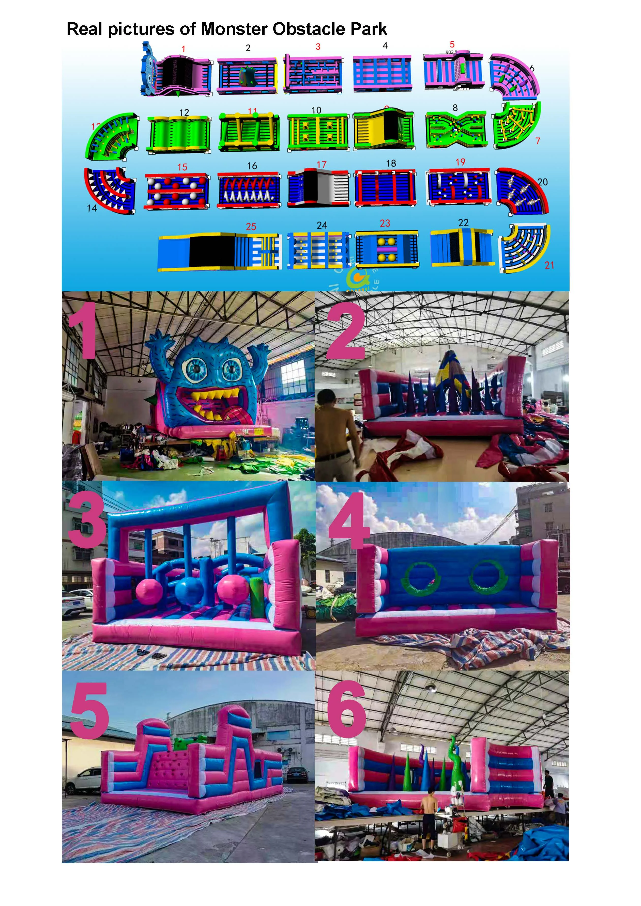 Free Connect Outdoor Inflatable Crazy 5K Sprint Obstacle Course for ...
