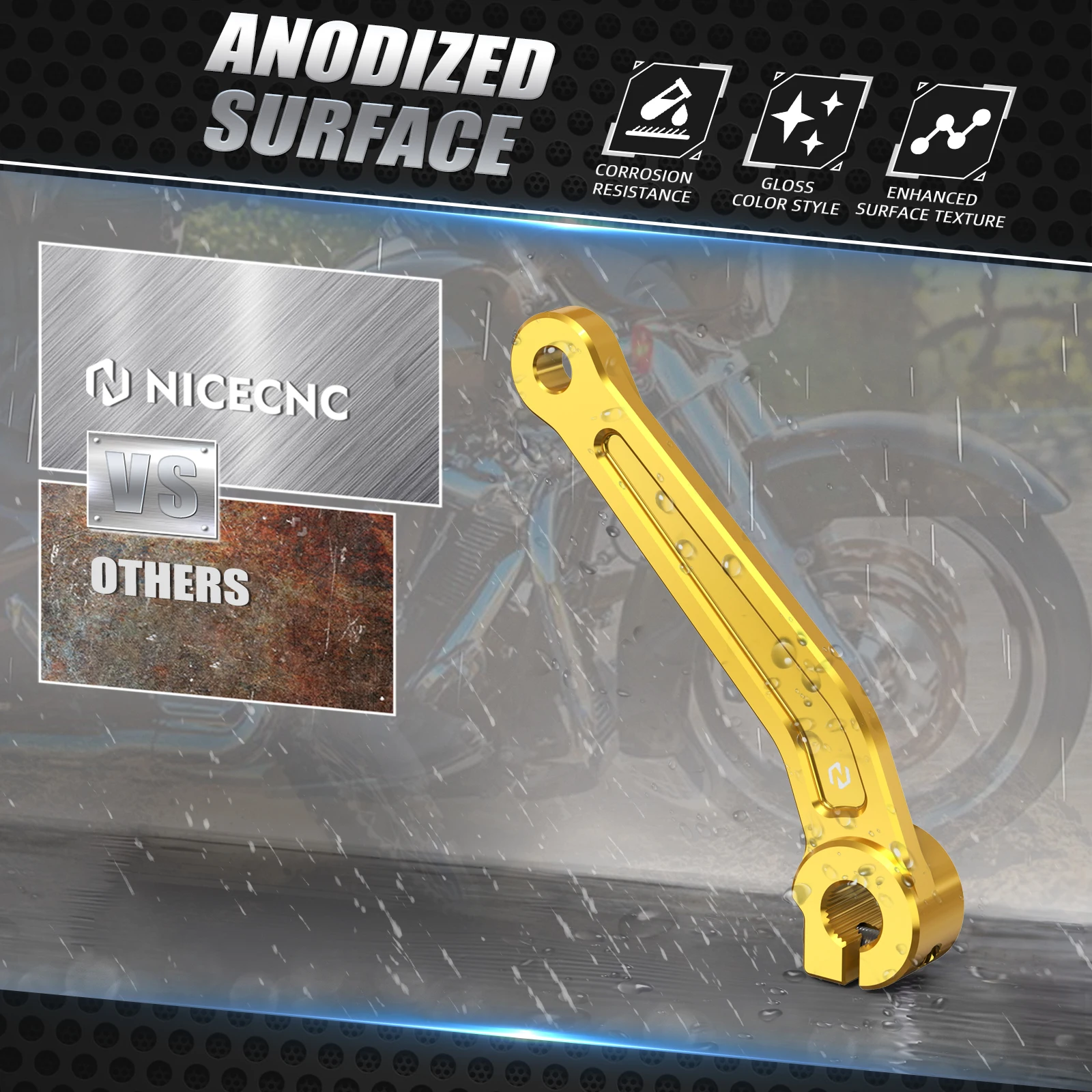 Nicecnc Gear Shifter Arm Shaft For Harley Electra Glide Standard Flht ...