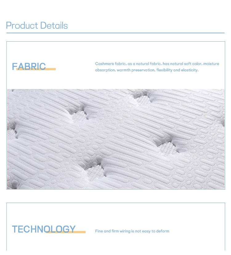 Factory Wholesale Cooling Fabric Pocket Spring Matress Mattress King ...