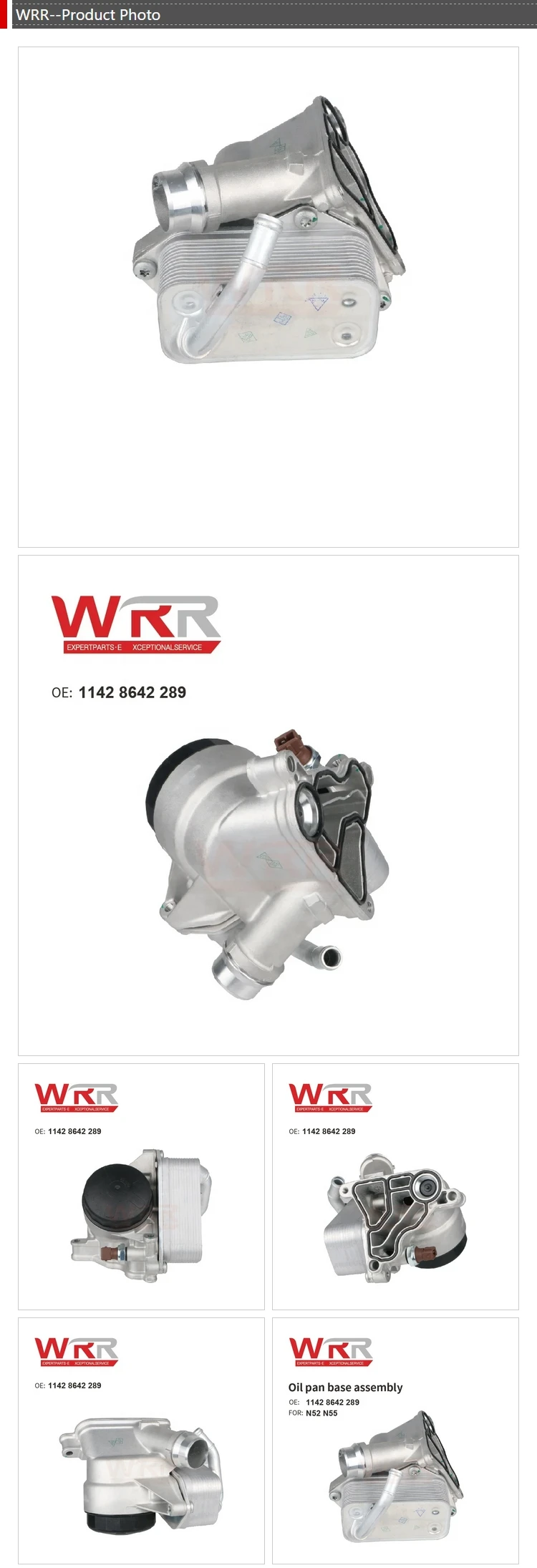 WRR 11428642289 Engine Oil Cooler Filter Housing for BMW E87 F20 E88 ...