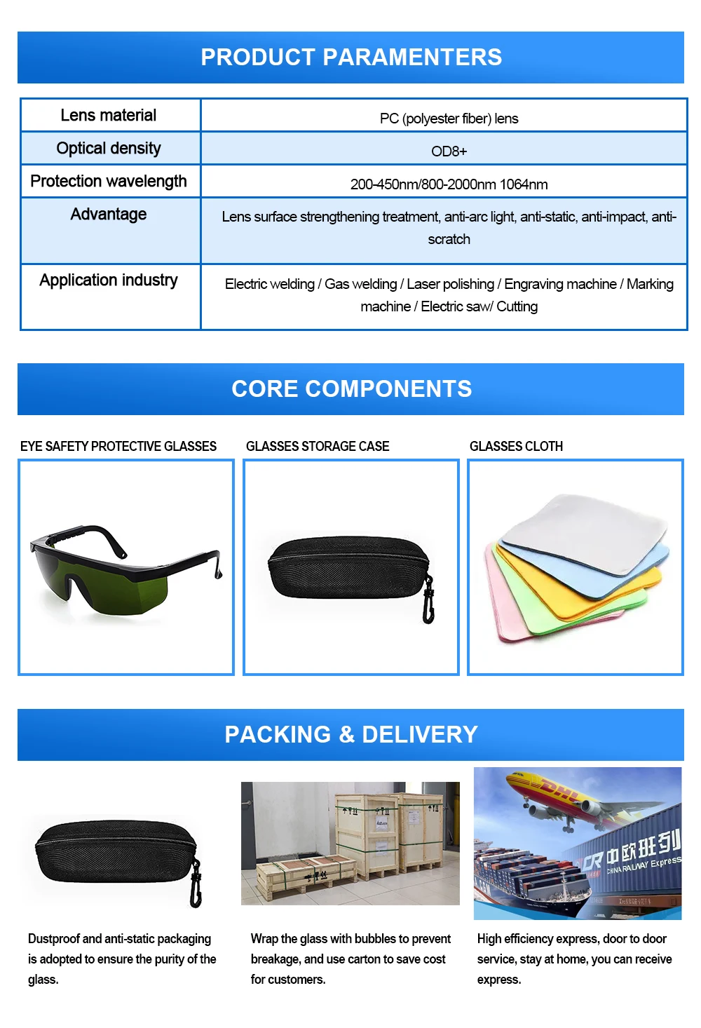 1064nm Laser Goggles - Industrial Protection & Comfort