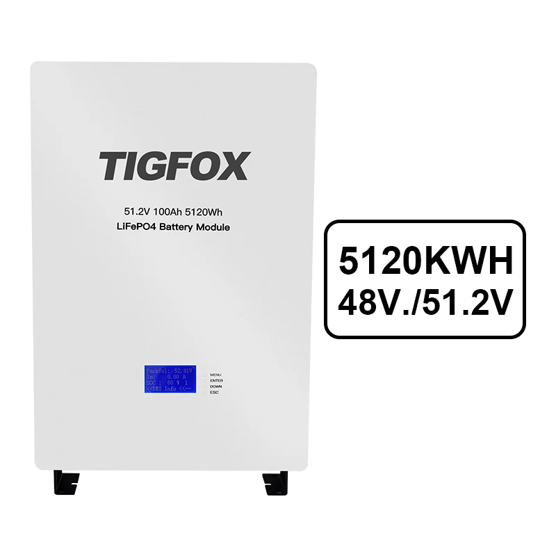 Tigfox 48v 51.2v 5kw 10kw Lithium Battery 48v 100ah 200ah Solar ...