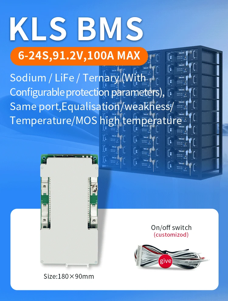 Kls Smart Bms Sodium Battery Management System 100a 24s Bms Pcba For ...