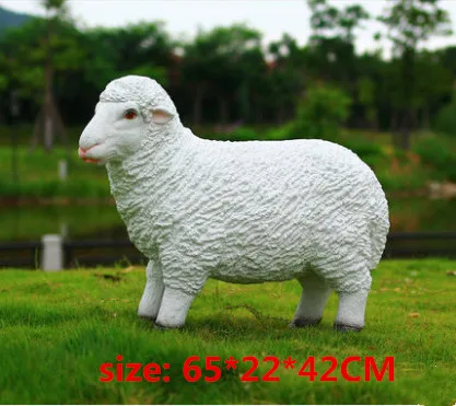 Fiberglass Life Size Animal Sculpture Sheep Family Statue